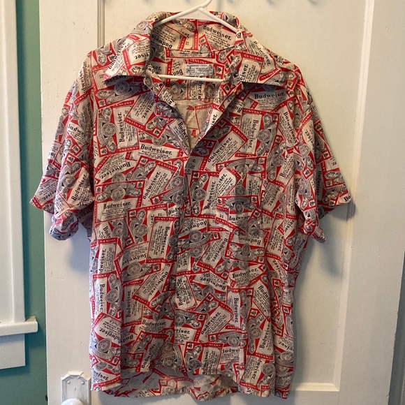 KMart | Shirts | Vintage Budweiser Button Down Dress Shirt | Poshmark